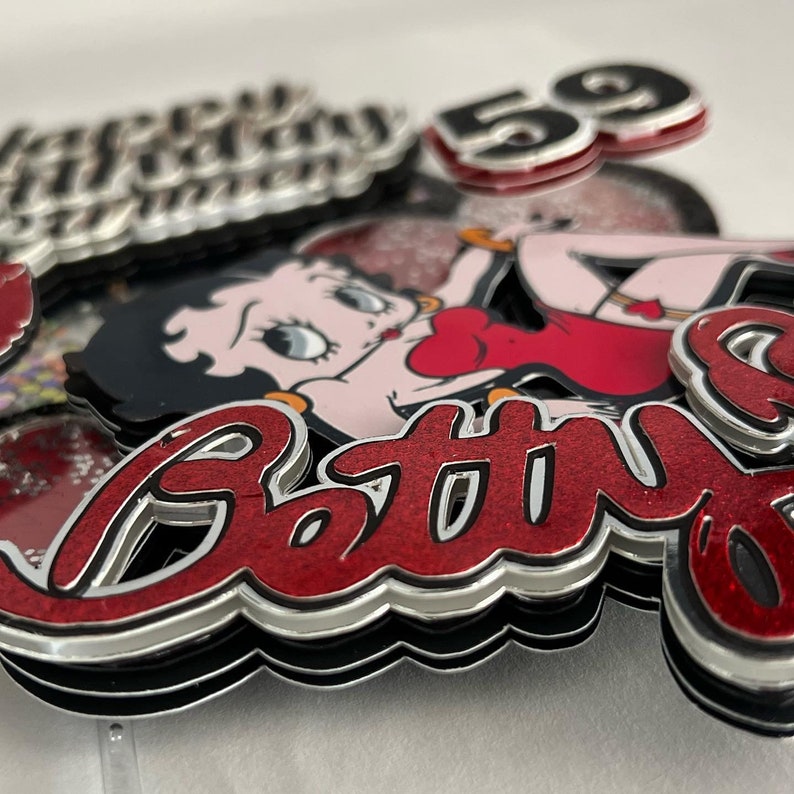 Betty Boop Cake Topper Multi Layers - Etsy