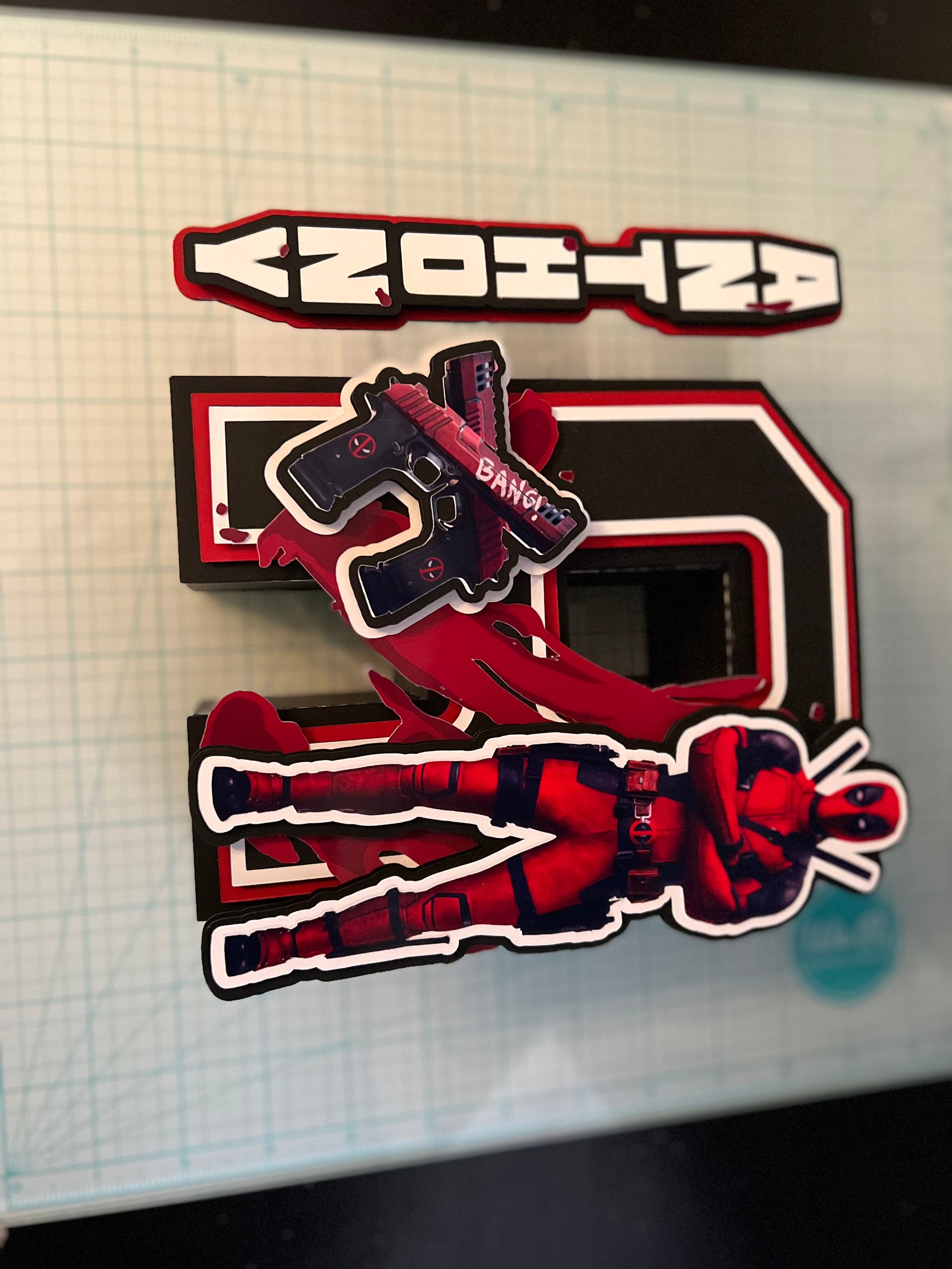 Deadpool 3D Letter With Name - Etsy