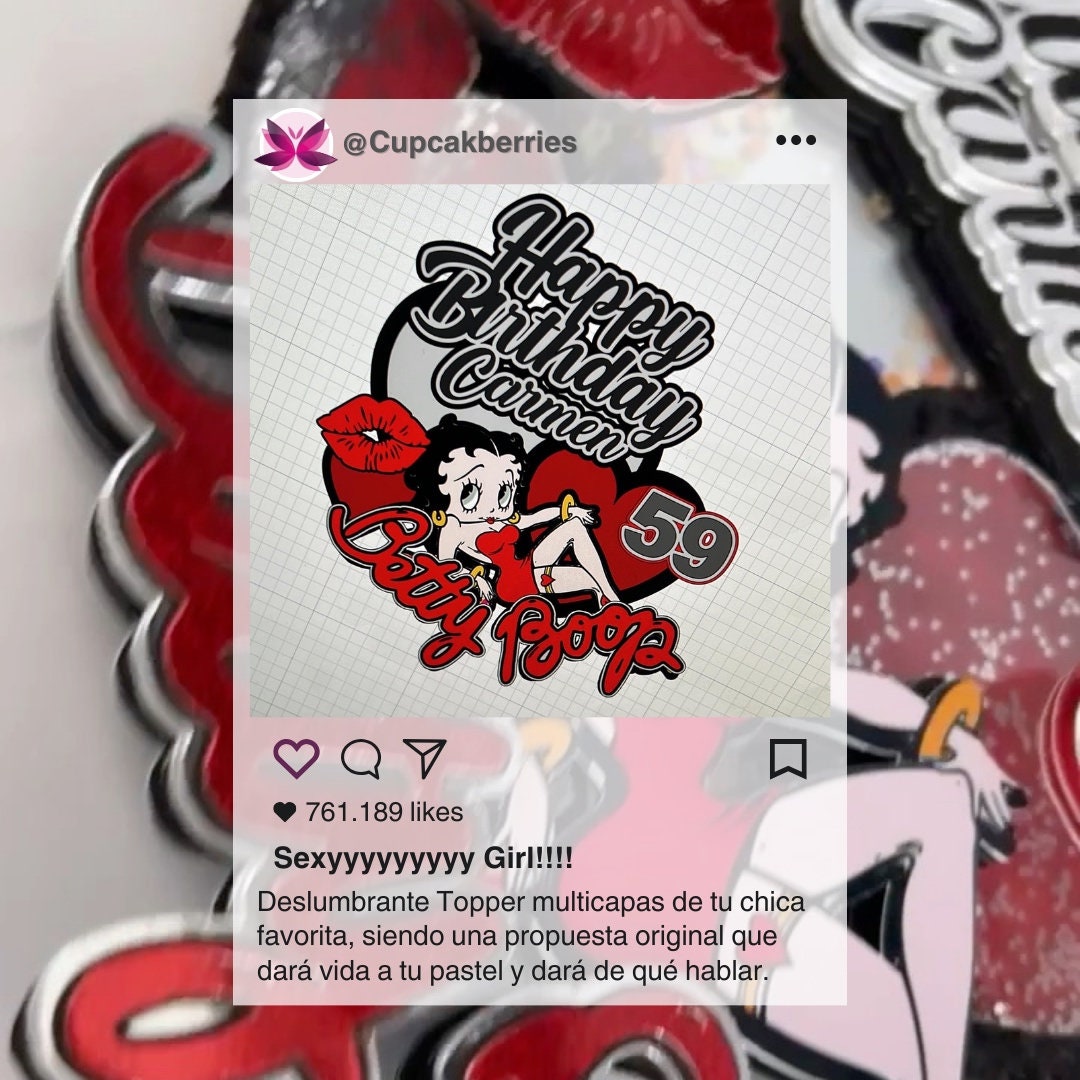 Betty Boop Cake Topper Multi Layers - Etsy