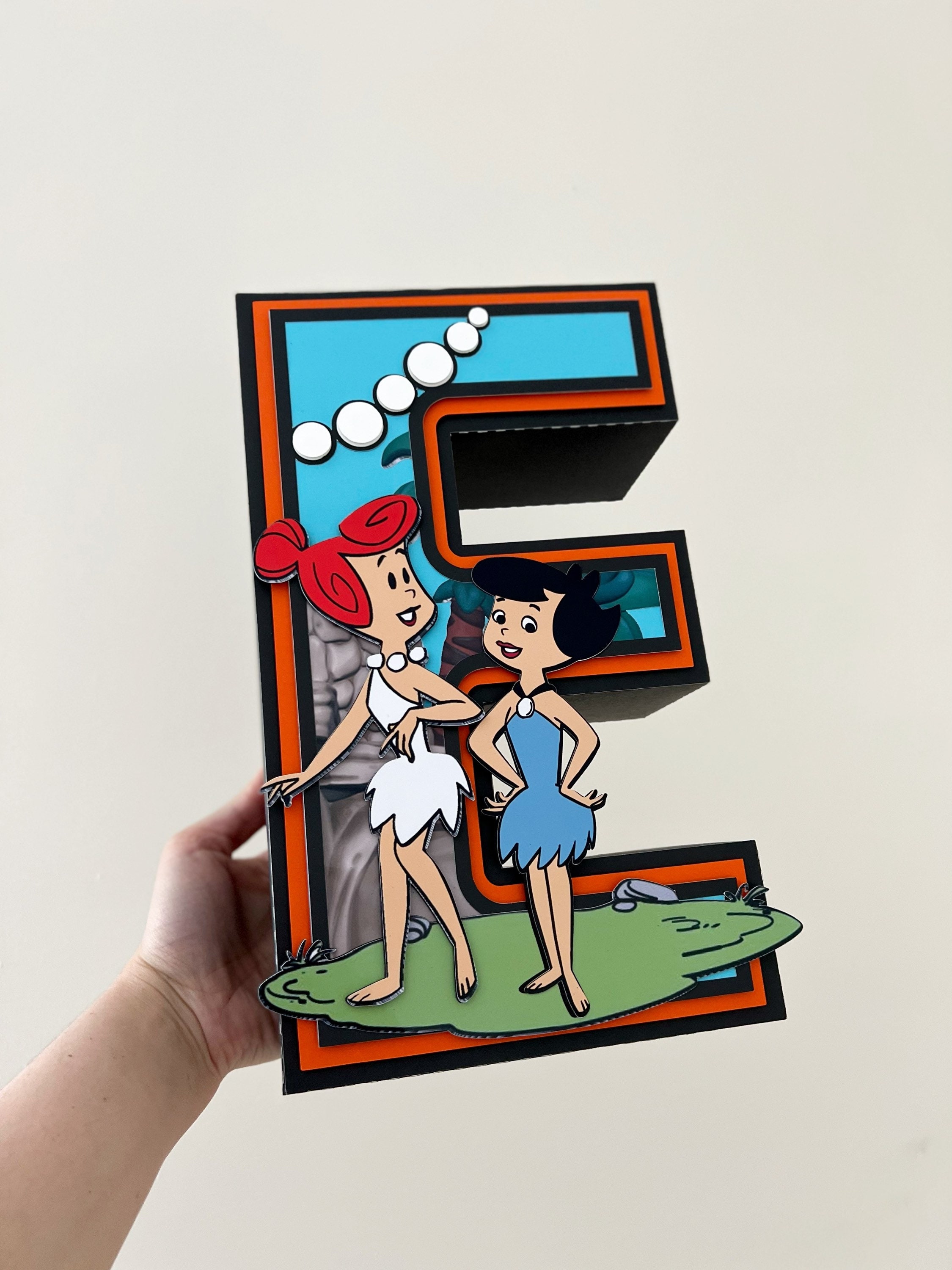 The Flintstones 3D Letters flintstones - Etsy