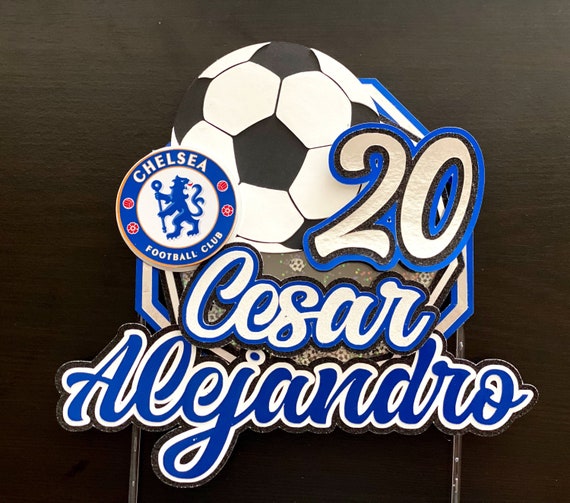 Cake Topper SOCCER Chelsea | Etsy