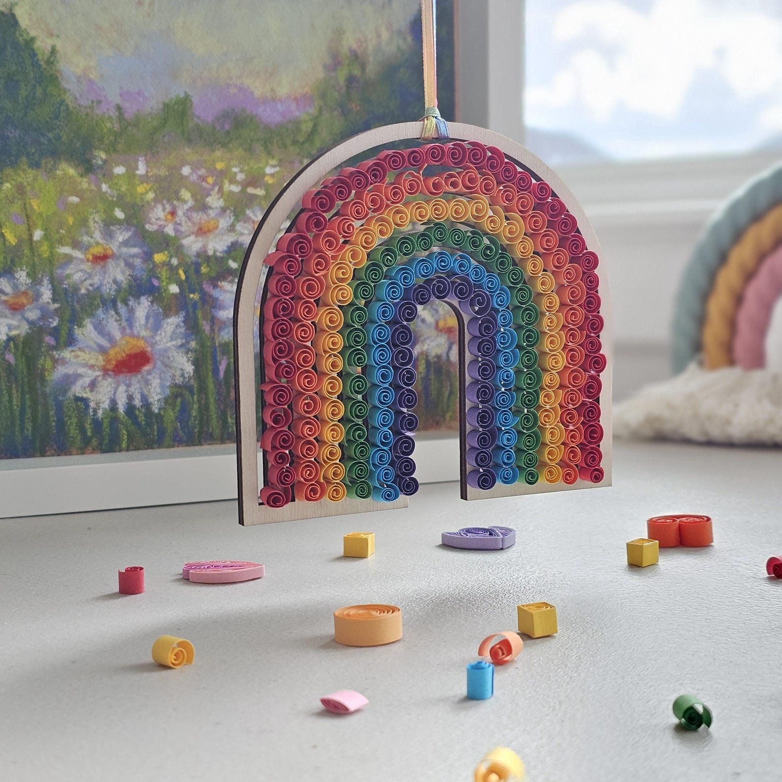 Rainbow Paper Quilling Kit - DIY On-the-go Fun Craft Kit - 1 Project ...