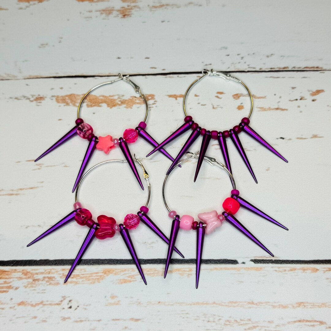 Barbie SPIKE Hoop Earrings - Etsy
