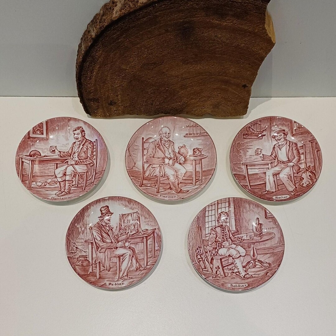 Loose Plates From the Series 'the Drinkers' by Enoch Wedgwood Tunstall ...