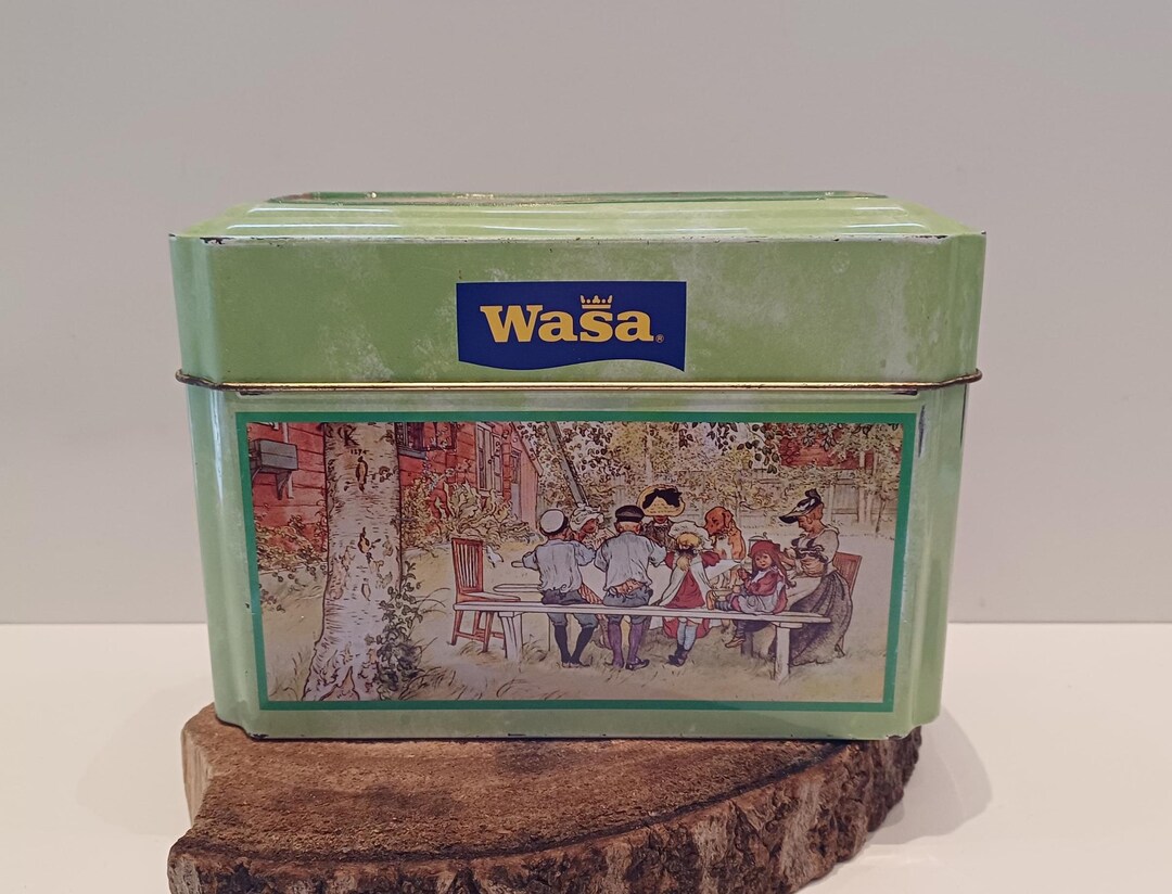 Wasa - Sweden, Light Green Storage Tin for Wasa Crackers, Images Made ...