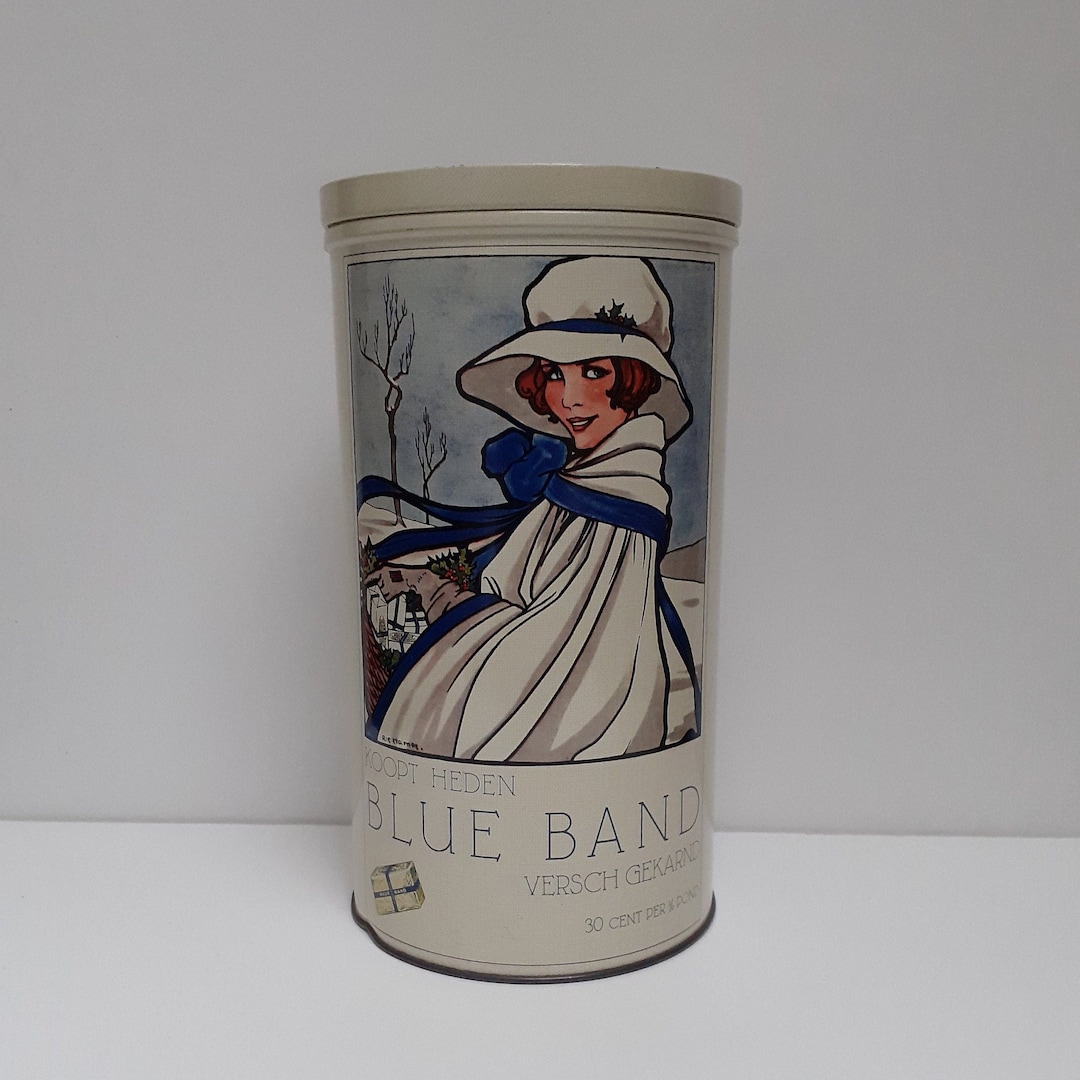 A Storage Tin for Rusk, From the Margarine Brand Blue Band holland ...