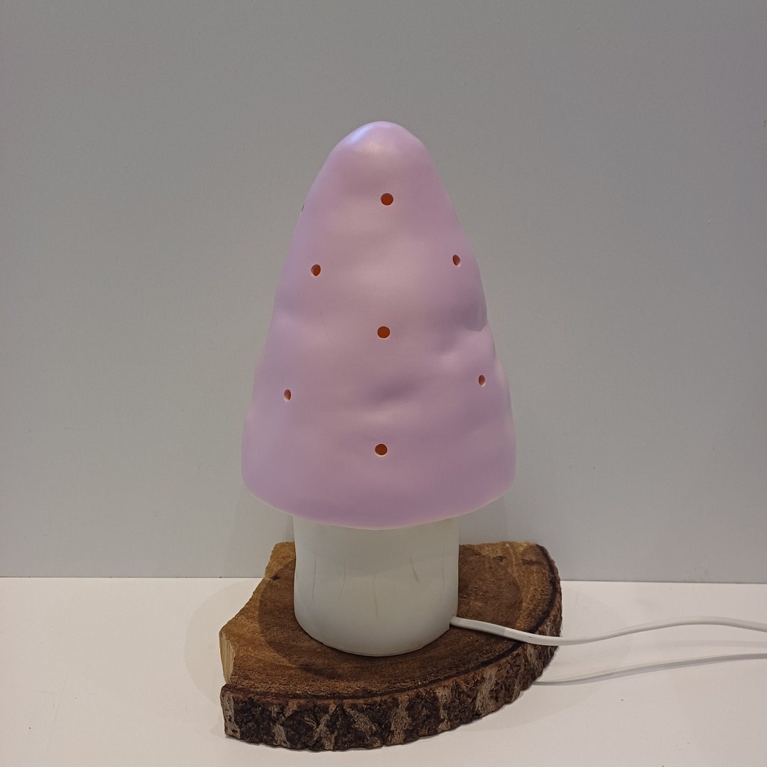 Heico - Germany, Hand-painted High-quality Plastic Light Pink Mushroom ...