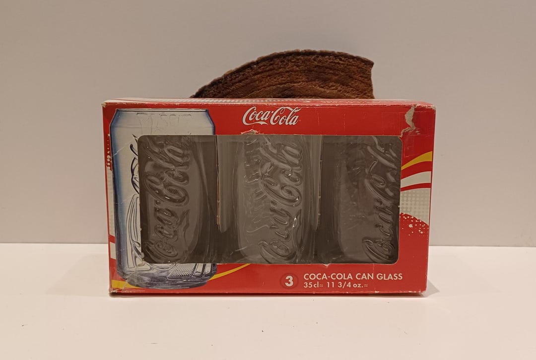 Coca-cola, Three New 'can' Glasses, Resembling a Coca Cola Can ...