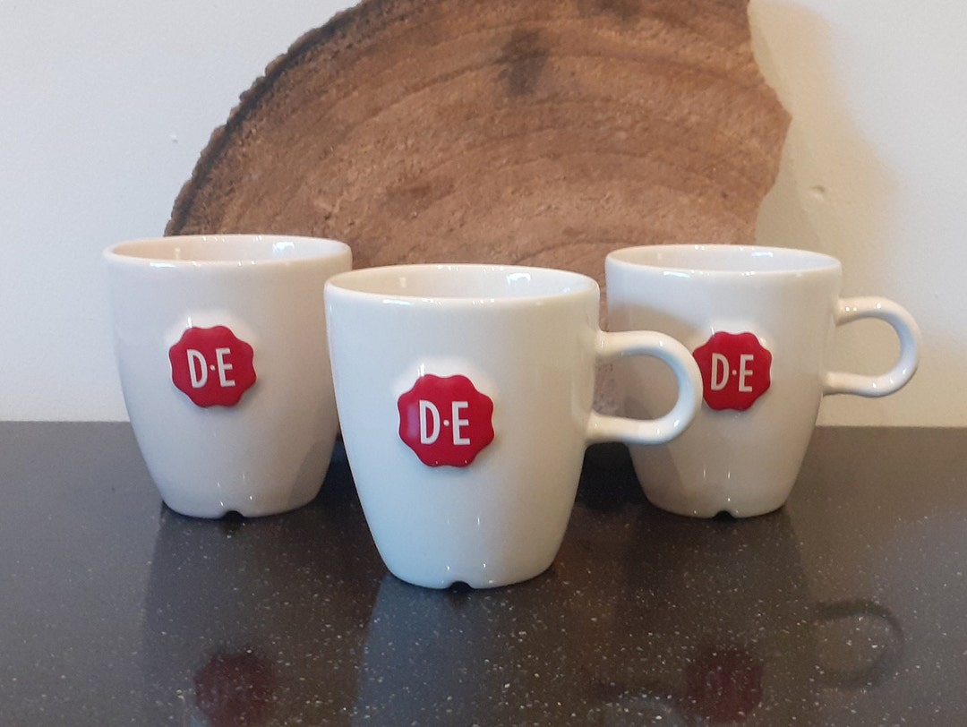 Douwe Egberts - Holland, Set of Two or Three White Coffee Mugs ...