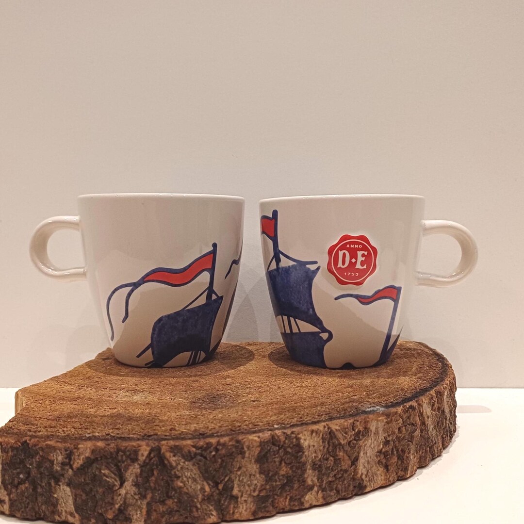 Douwe Egberts, Large Coffee or Cappuccino Mug, With an Image of a Dutch ...