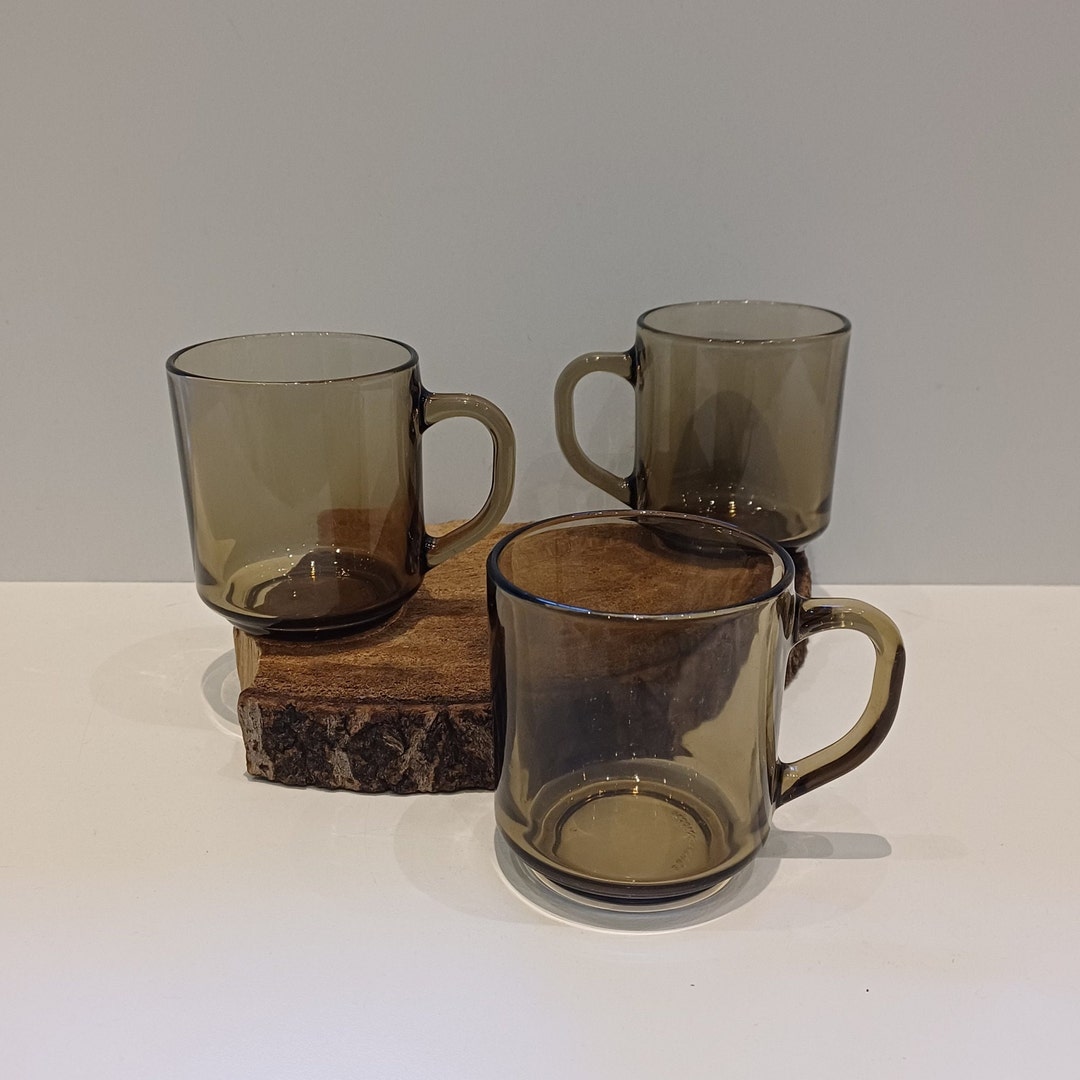 Arcoroc France, Set of Two or Three Cappuccino Mugs, Large Coffee Mugs ...
