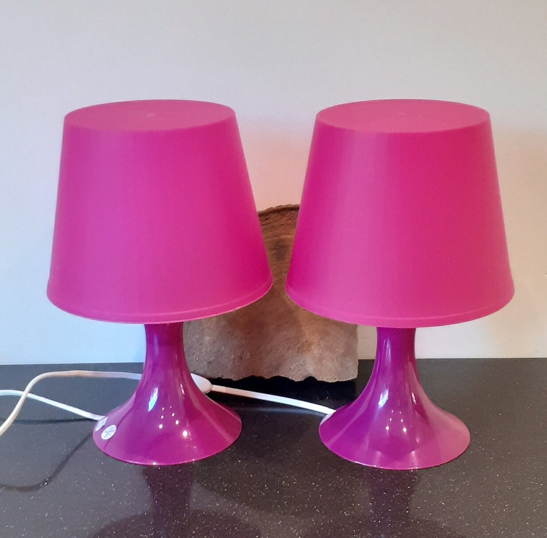 IKEA a New Lampan, Fuchsia Pink Table Lamp, Bedroom Lamp, Plastic ...