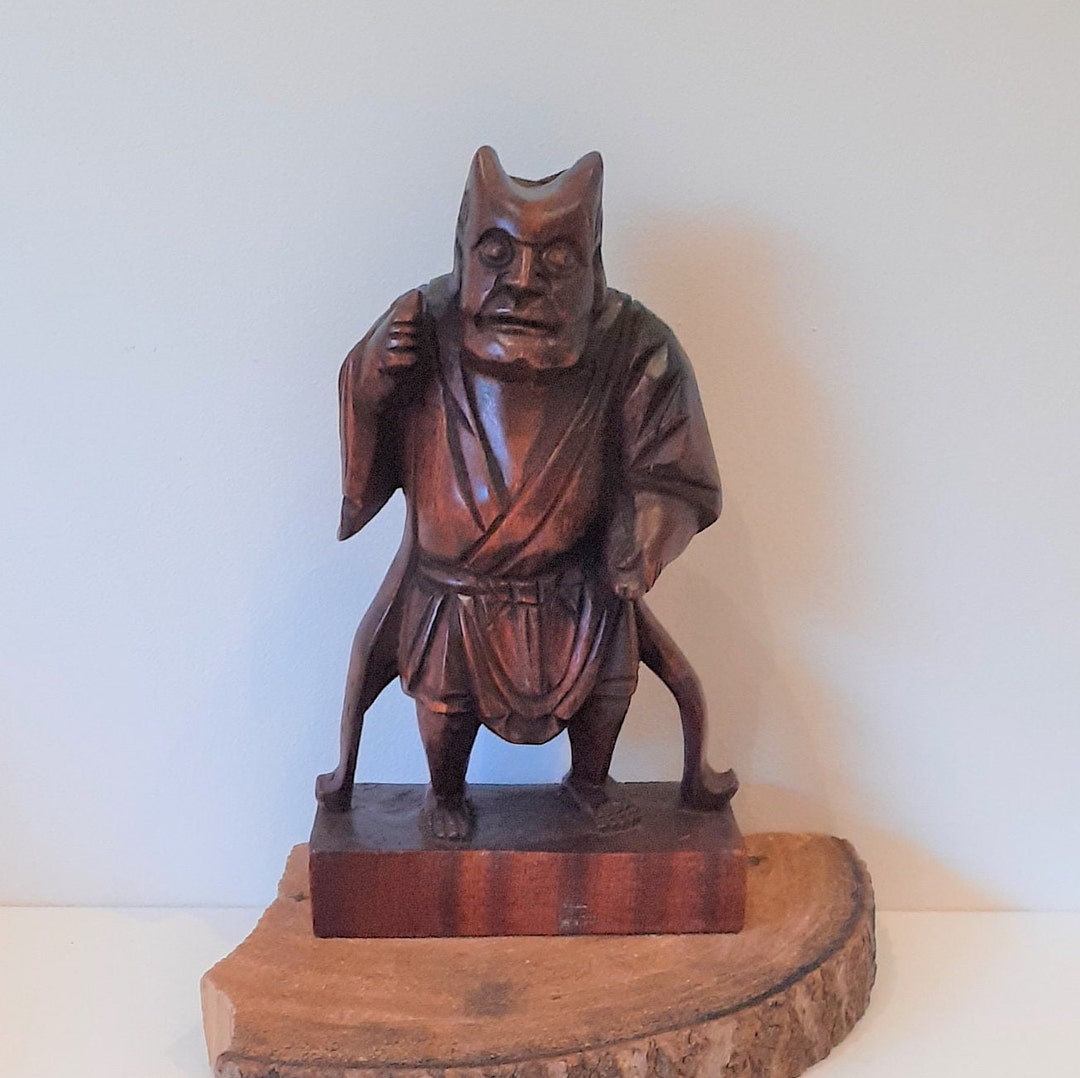 Amsterdam School, Oni, Wooden (coromandel) Handmade Statue of an Oni ...