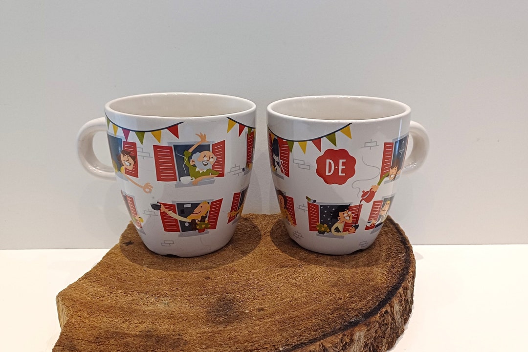 Douwe Egberts, White Coffee and Cappuccino Mug, With a Nice Colorful ...