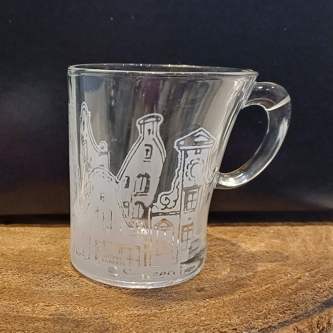 Douwe Egberts, Canal Houses, Set of Two or Three Special Glass Coffee ...