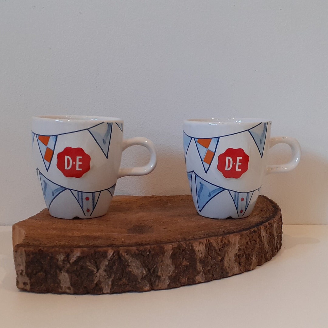 Douwe Egberts, Set of Two Coffee Mugs, With an Image Of, Among Other ...