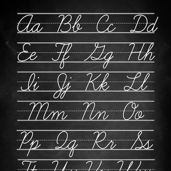 Cursive Alphabet - Etsy