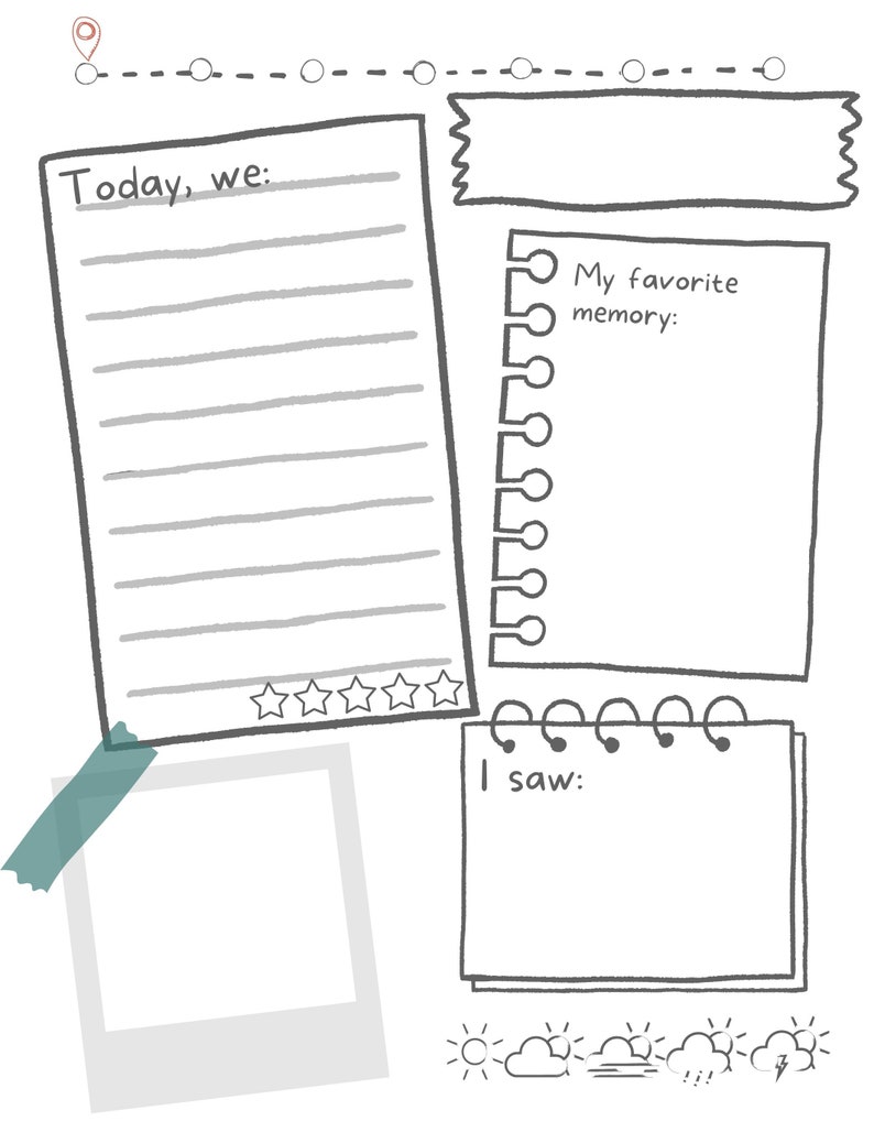 Road Trip Journal Pages for Kids - Etsy