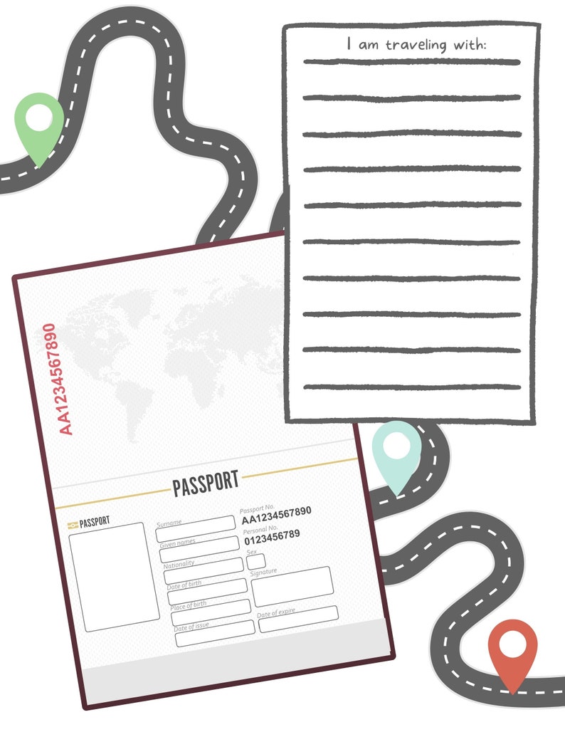 Road Trip Journal Pages for Kids - Etsy