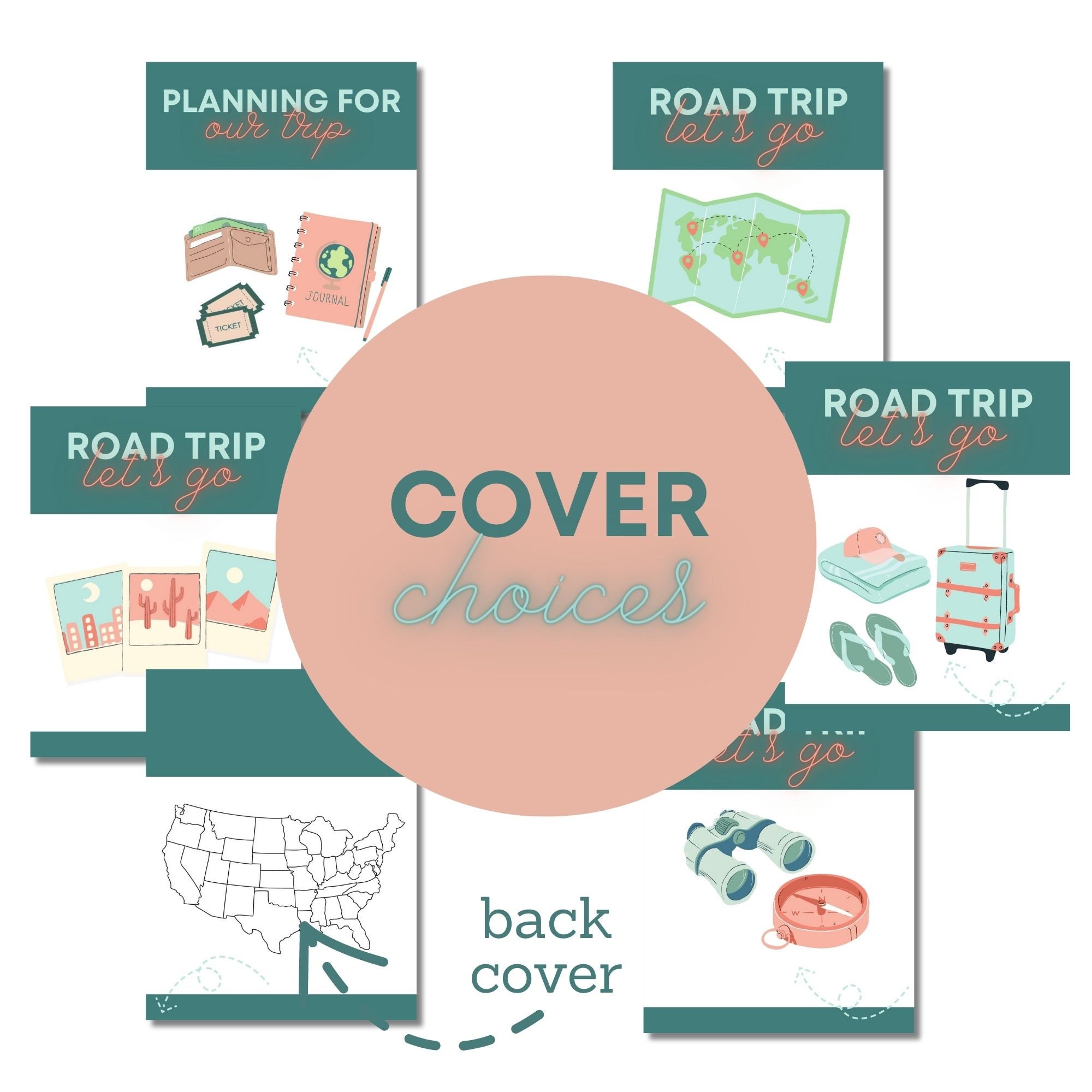 Road Trip Planner and Journal Pages - Etsy