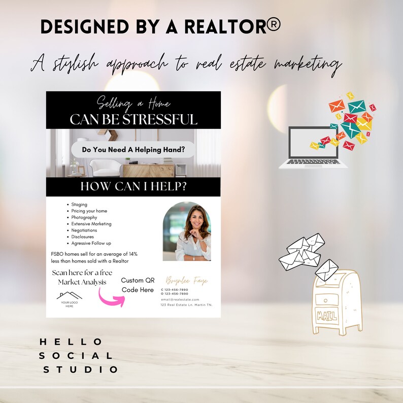 FSBO Template | Modern Real Estate Agent Marketing | Canva FSBO Flyer ...