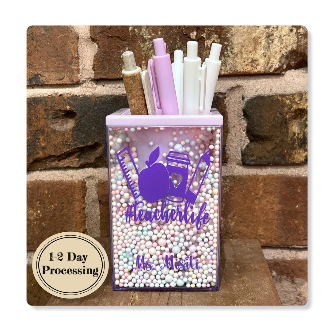 Personalized Teacher Gift - Teacher Life - Pen Holder - Pencil Holder ...