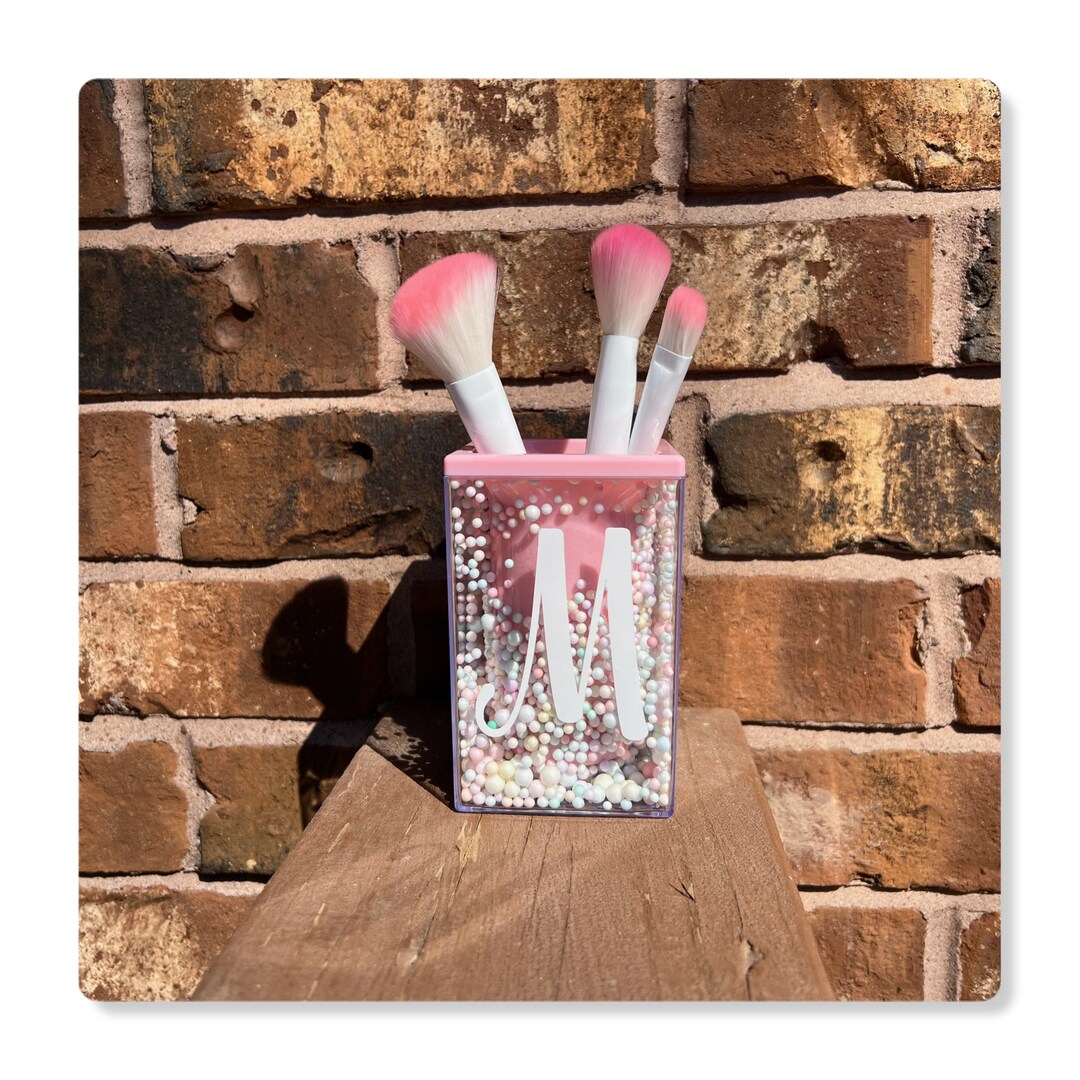 Makeup Brush Holder - Monogram Makeup Brush Holder - Personalized ...