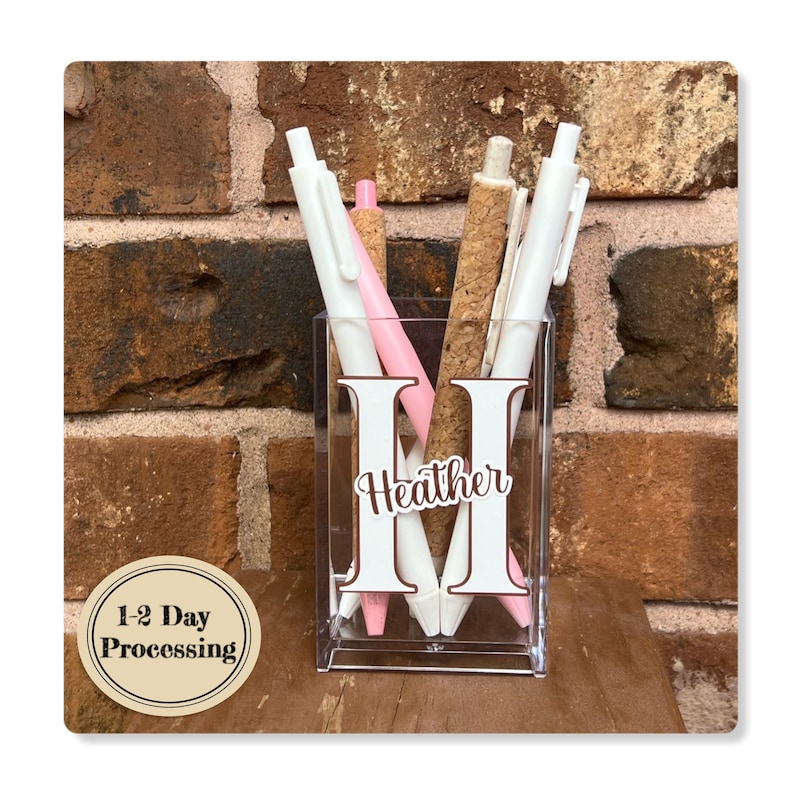 Monogram - Monogram Name - Monogram Name Pen Holder - Monogram Office ...