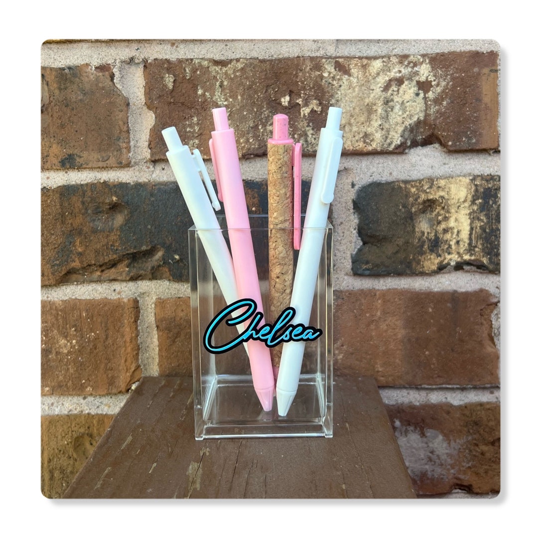 Cute Cursive Name Pen Holder Personalized Name Pencil Holder Monogram ...