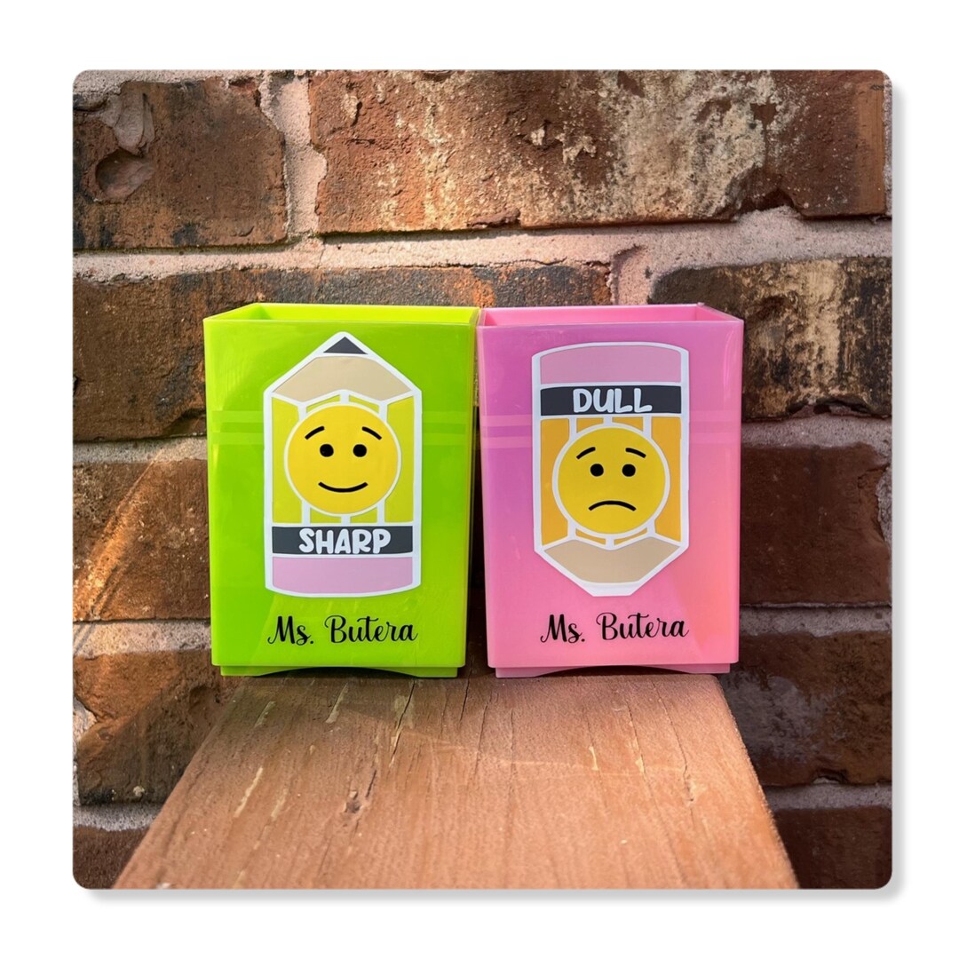 Sharp and Dull Pencil Holders - Classroom - Pencil Holder - Red & Green ...