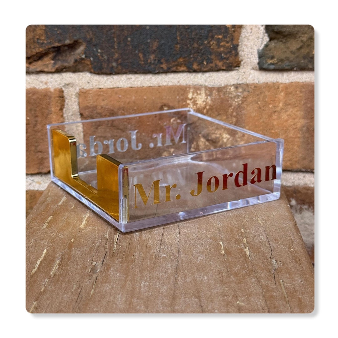 Sticky Note Holder Memo Holder Post It Note Holder Personalized Memo ...