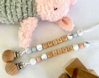 Personalized Pacifier Clip / Custom Baby Name / Personalized Baby Gift ...