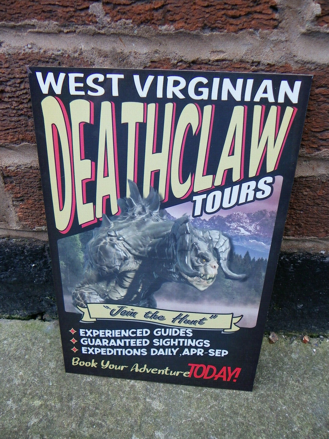 Vintage Look Fallout Style Deathclaw Metal Signman Cave - Etsy UK