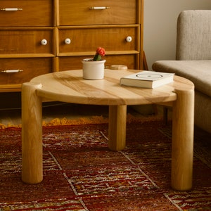 Handmade Mid-century Round Coffee Table | Retro Elegance for Modern ...