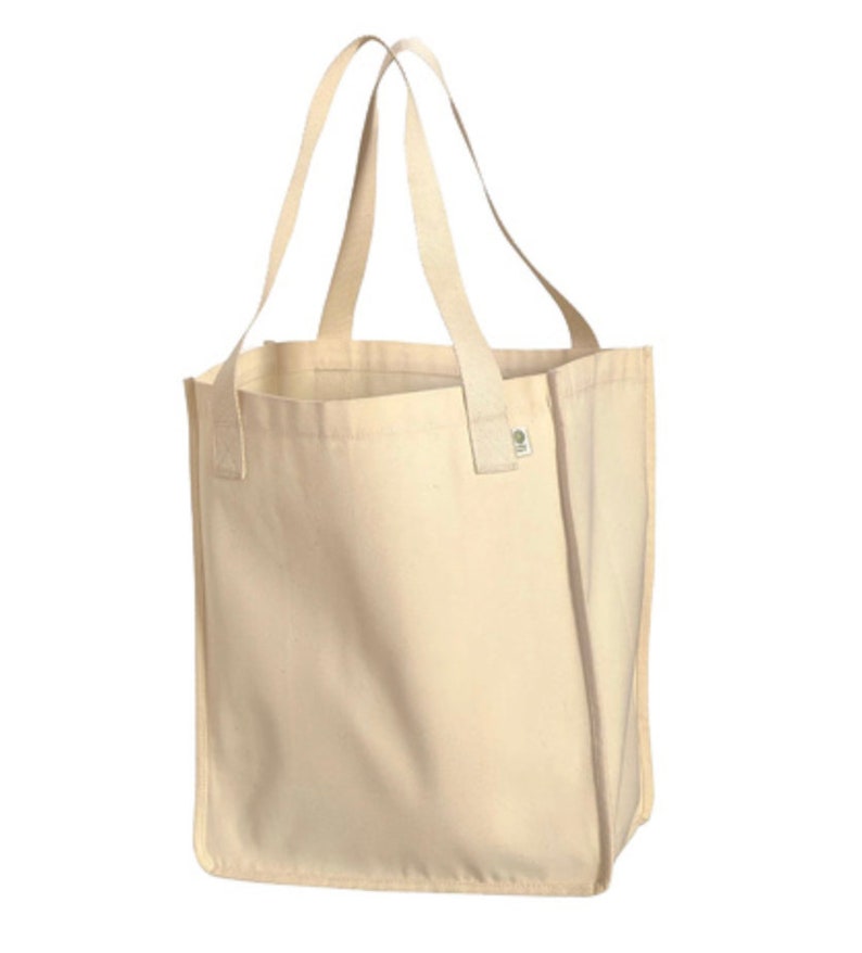 I Am Not a Plastic Bag Organic Canvas Tote Bag, Reusable Shopping Bag ...