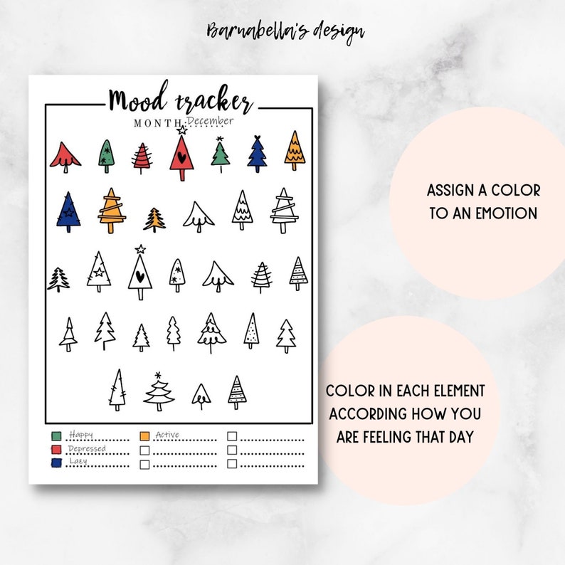 Mood Tracker X-mass Trees, Christmas, Mood Tracker, Mood Tracker ...