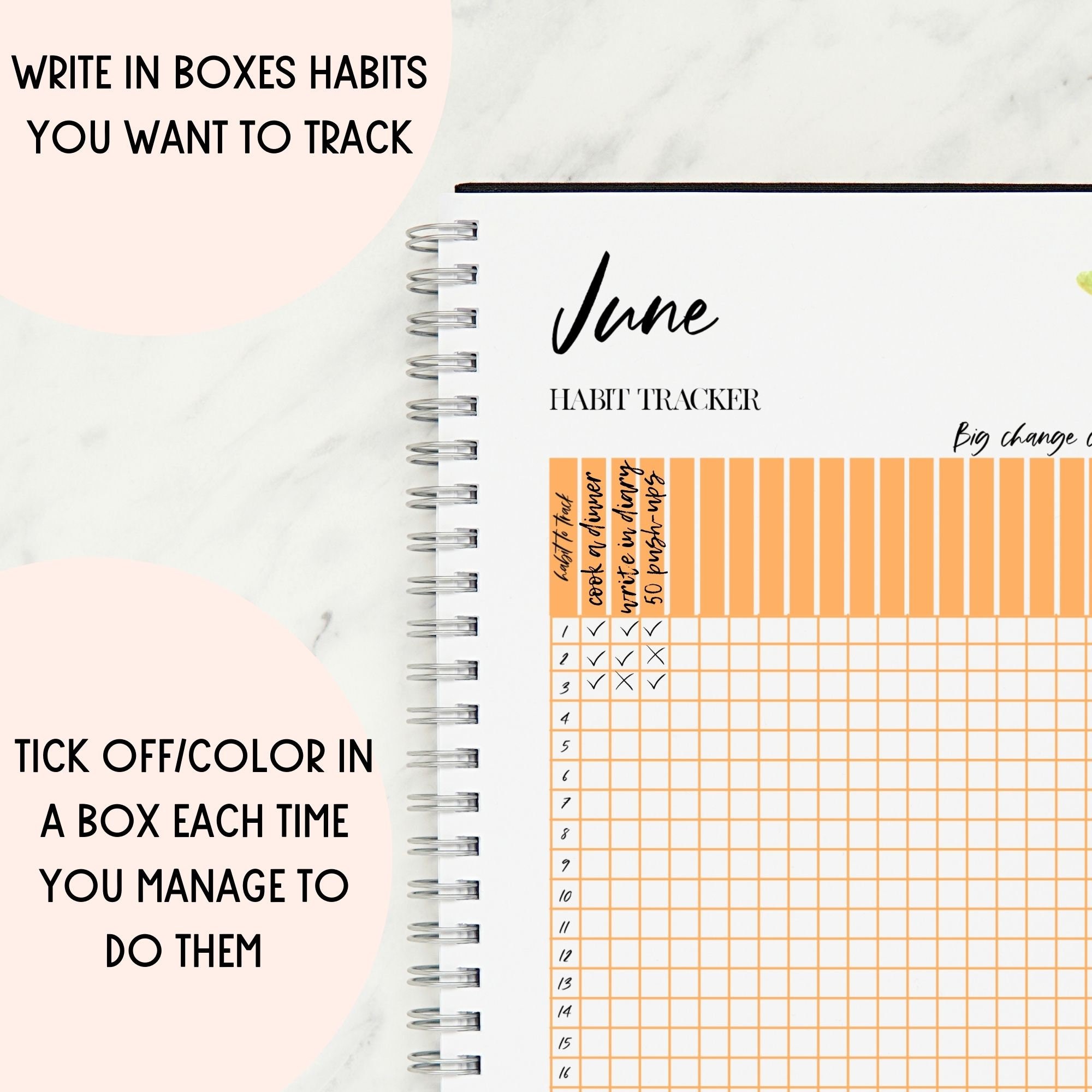 Habit Tracker for Summer A5 Printable Habit Tracker - Etsy