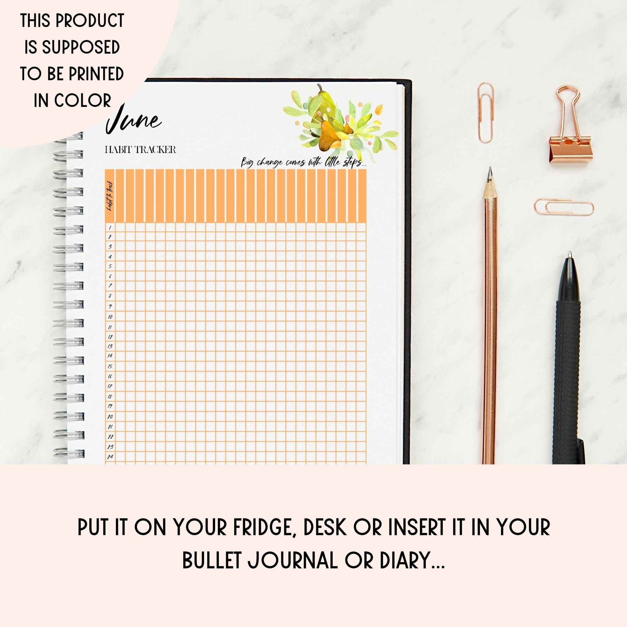 Habit Tracker for Summer A5 Printable Habit Tracker - Etsy