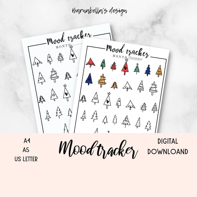 Mood Tracker X-mass Trees, Christmas, Mood Tracker, Mood Tracker ...