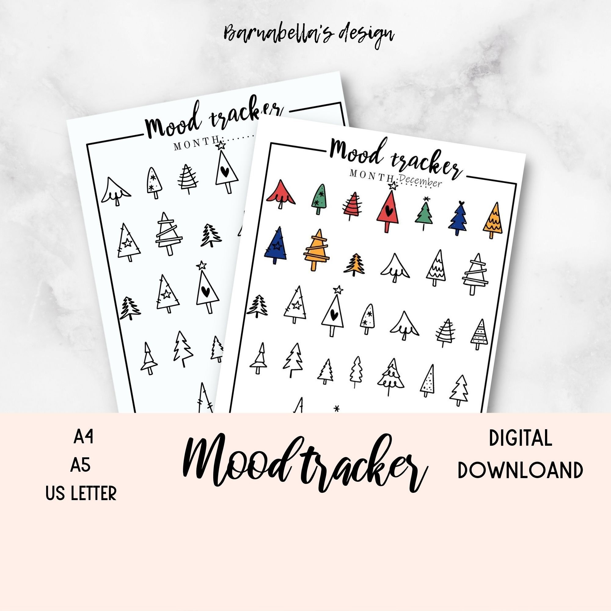 Mood Tracker X-mass Trees, Christmas, Mood Tracker, Mood Tracker ...