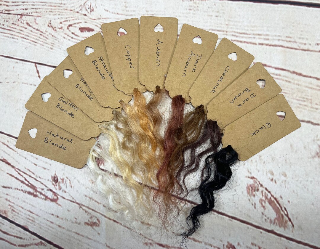 Mohair Weft Sample Set - Mohair Doll Hair - Doll Hair - Reborn Hair ...