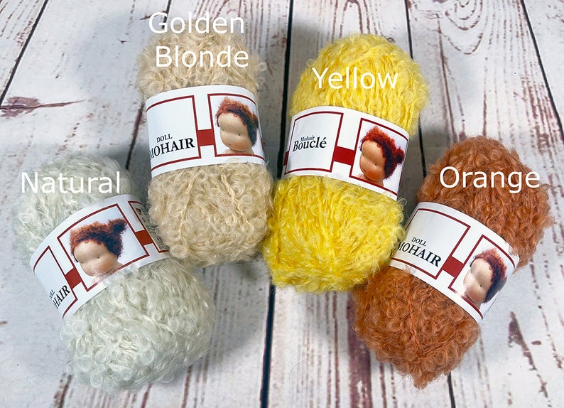 Mohair Bouclè Yarn - De Witte Engel - Mohair Yarn - Doll Hair - Mohair ...