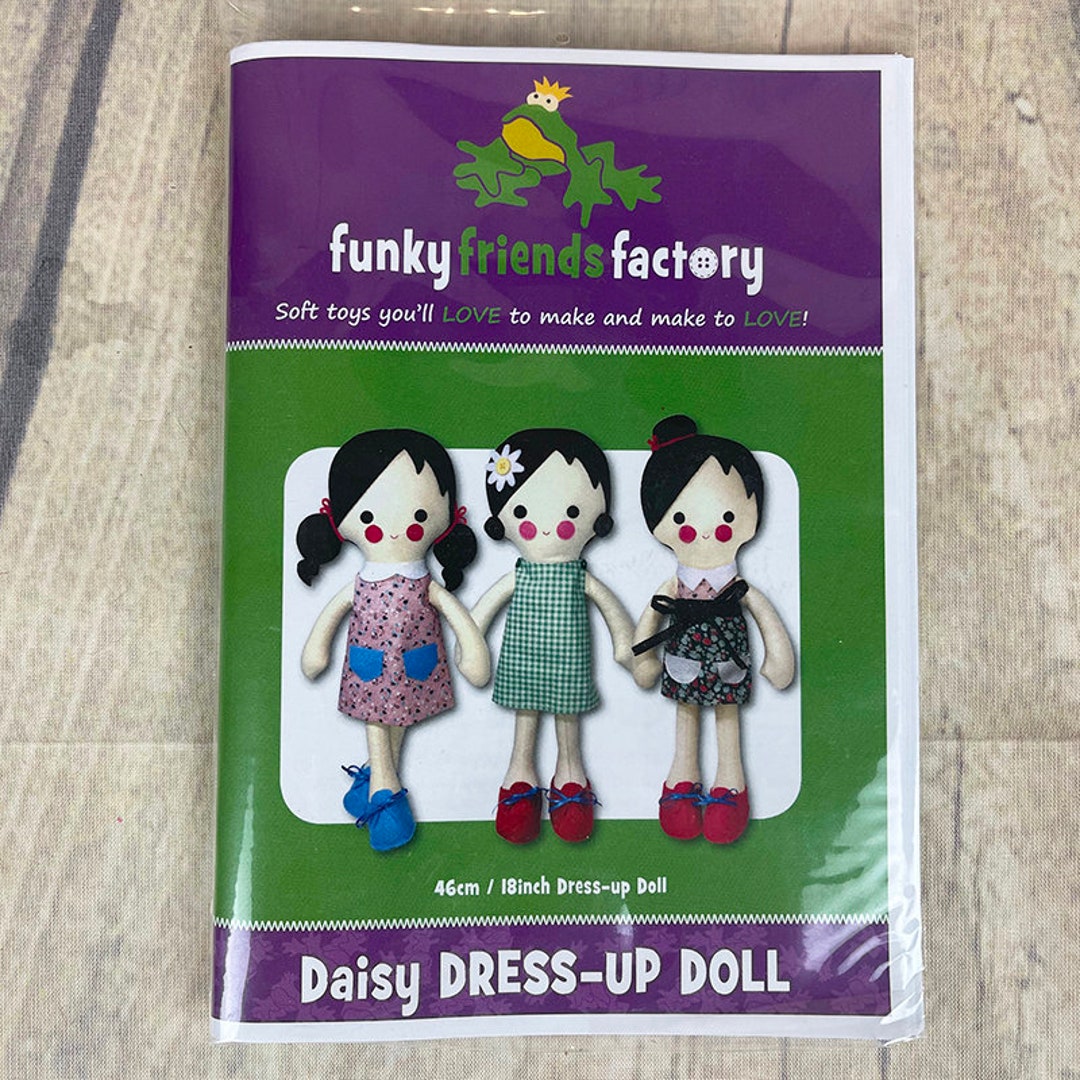 Daisy Dress up Doll Toy Pattern by Funky Friends Factory - Pattern ...