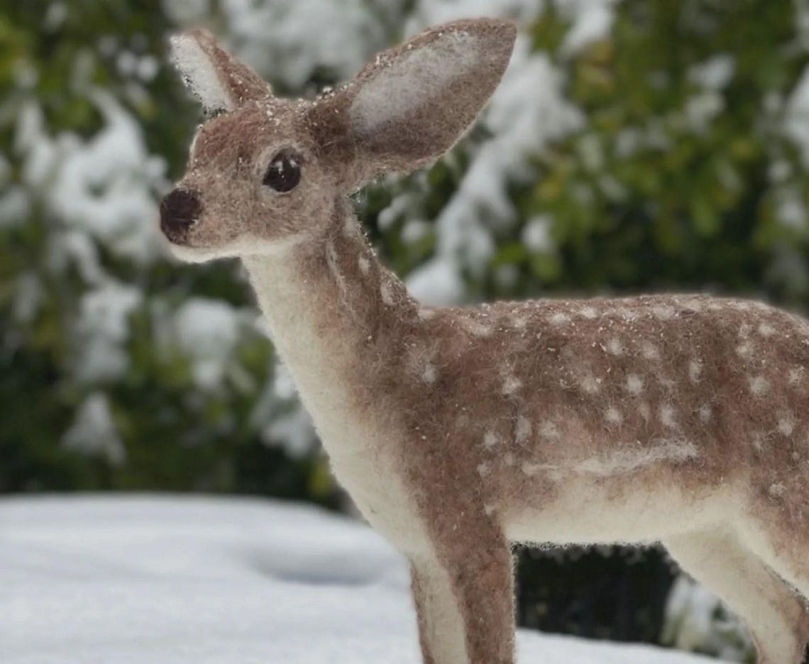 Dixie the Deer Needle Felting Kit - Etsy