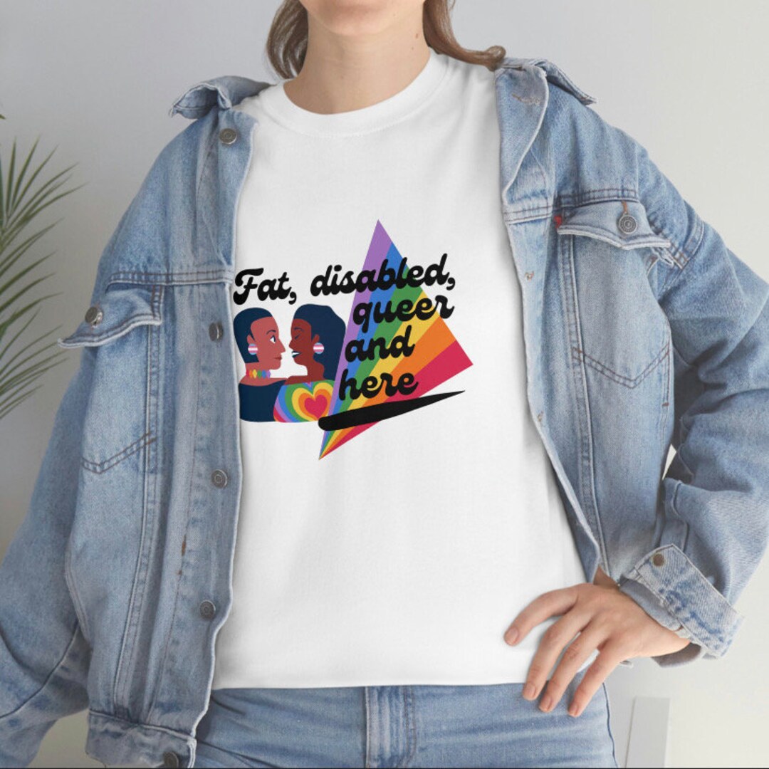 Queer T'shirt, Queer Disabled, Pride Clothing, Disabled Pride, Plus ...