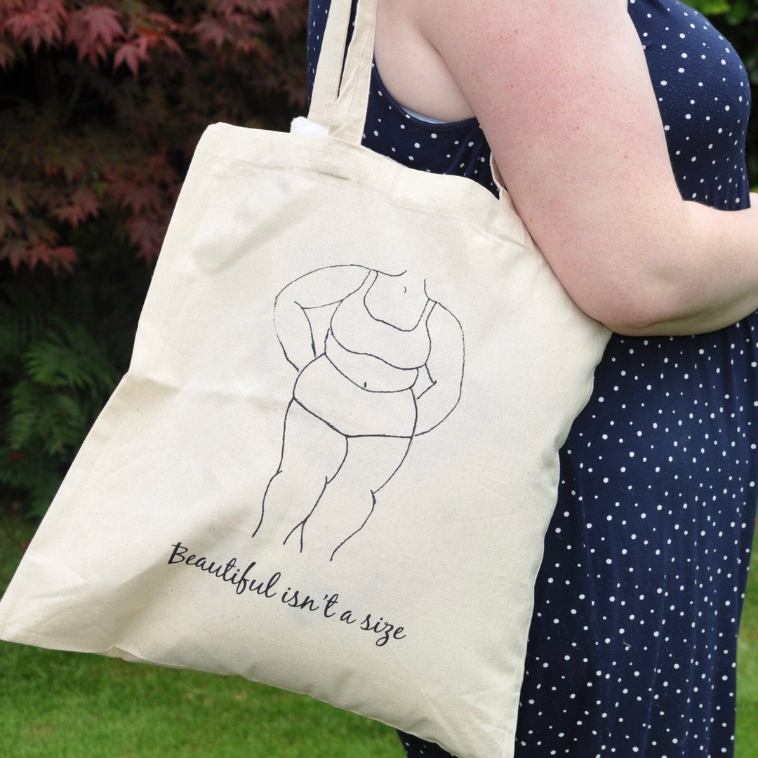 Body Positivity Tote Bag, Reusable Cotton Tote Bag, Sustainable ...