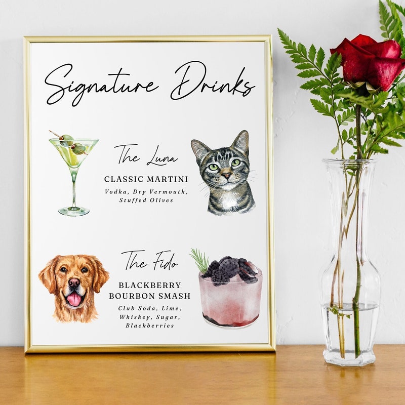 Pet Bar Sign Canva - Etsy