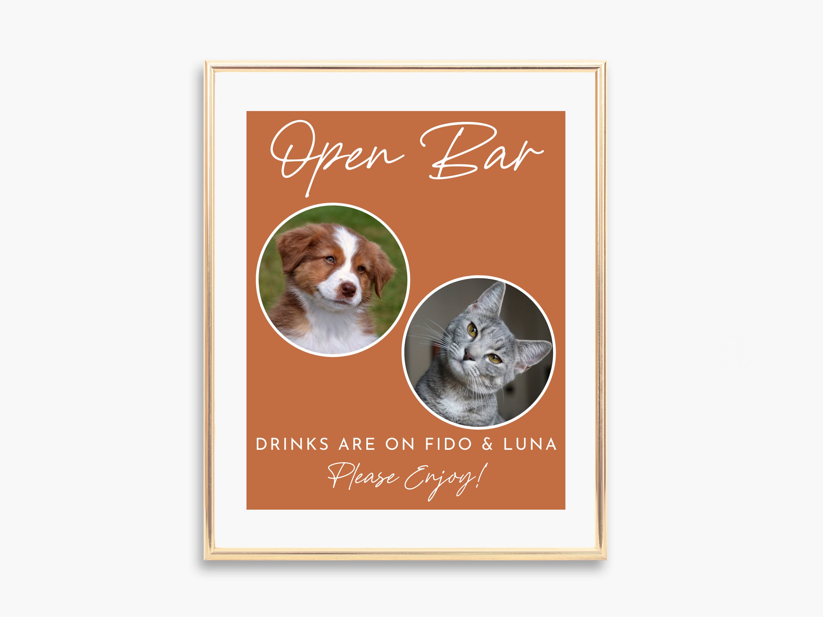 Open Bar Sign Template customizable Pet Signature Drink Dog - Etsy