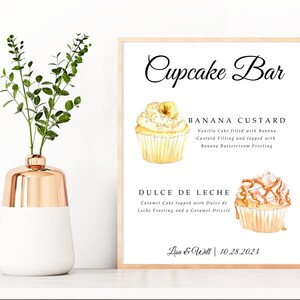 Cupcake Sign Template customizable Cupcake Wedding Sign - Etsy