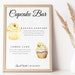 Cupcake Sign Template customizable, Cupcake Wedding Sign, Cupcake ...